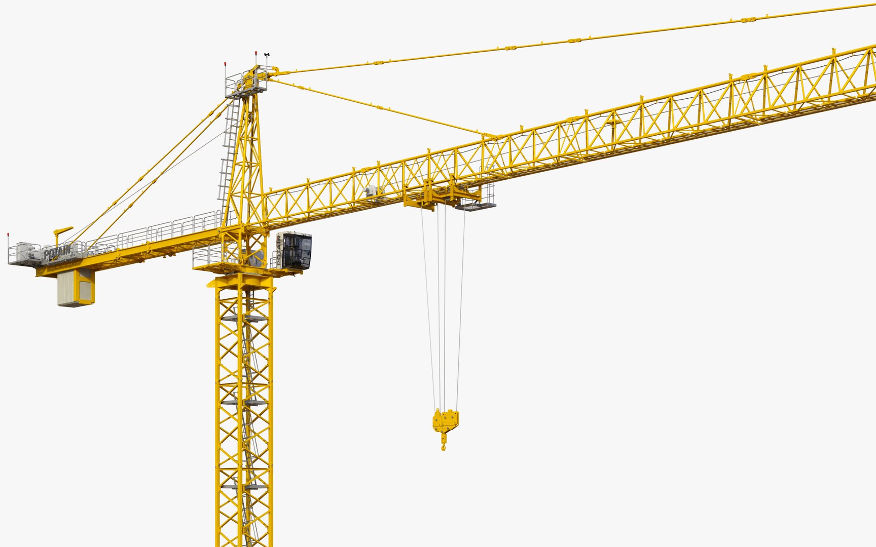 Tower Crane Potain MD 509 M20 3D model - TurboSquid 1830024