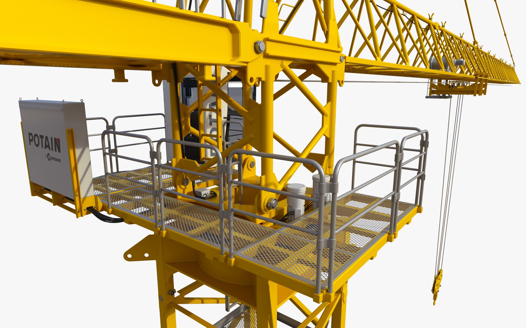 Tower Crane Potain MD 509 M20 3D model - TurboSquid 1830024