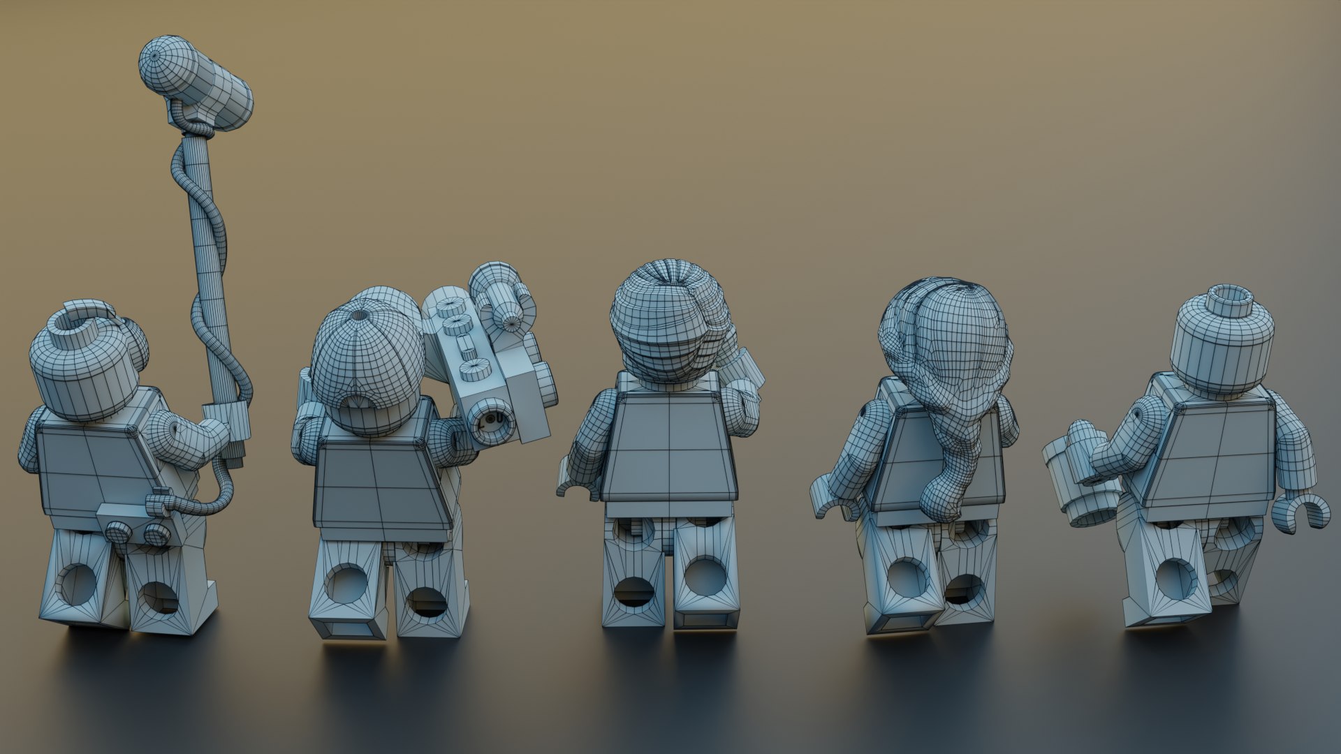 3D Lego news crew reporters - TurboSquid 1833522