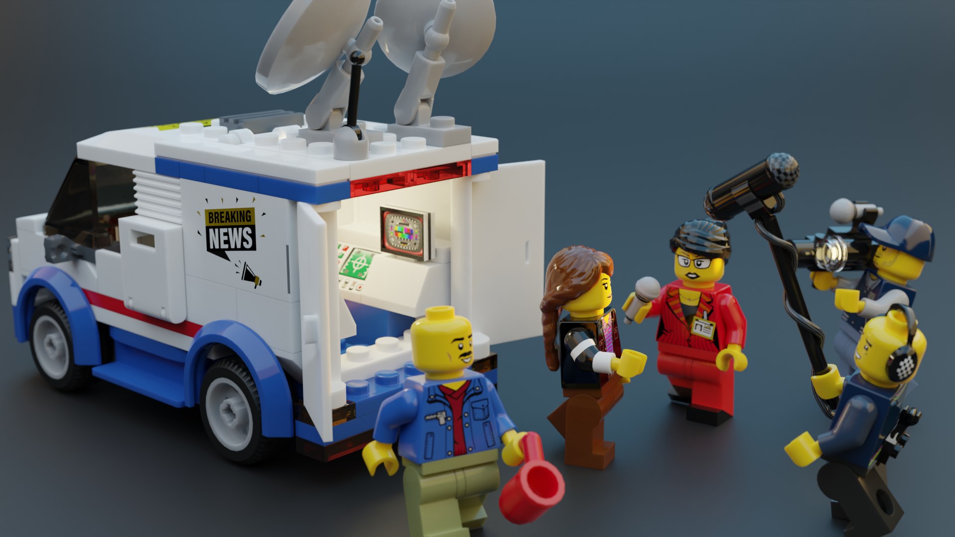3D Lego News Crew Reporters - TurboSquid 1833522