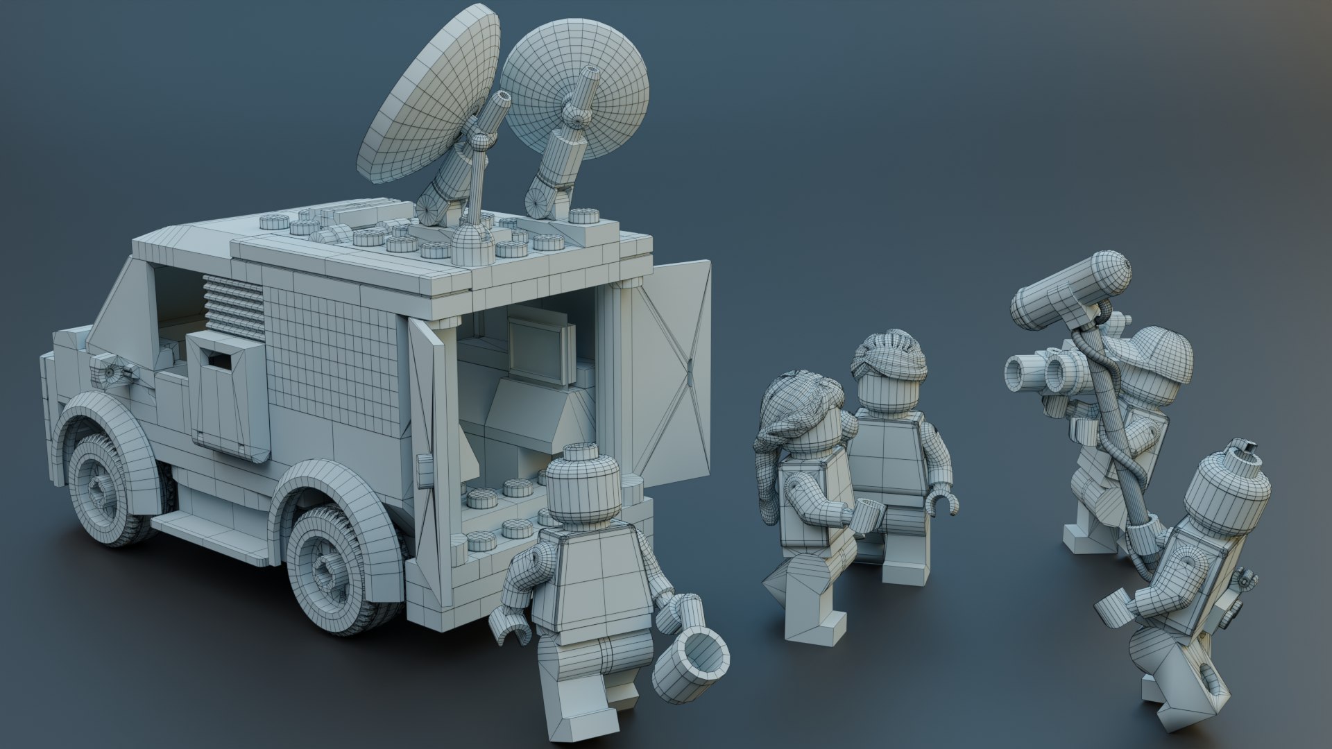 3D Lego News Crew Reporters - TurboSquid 1833522
