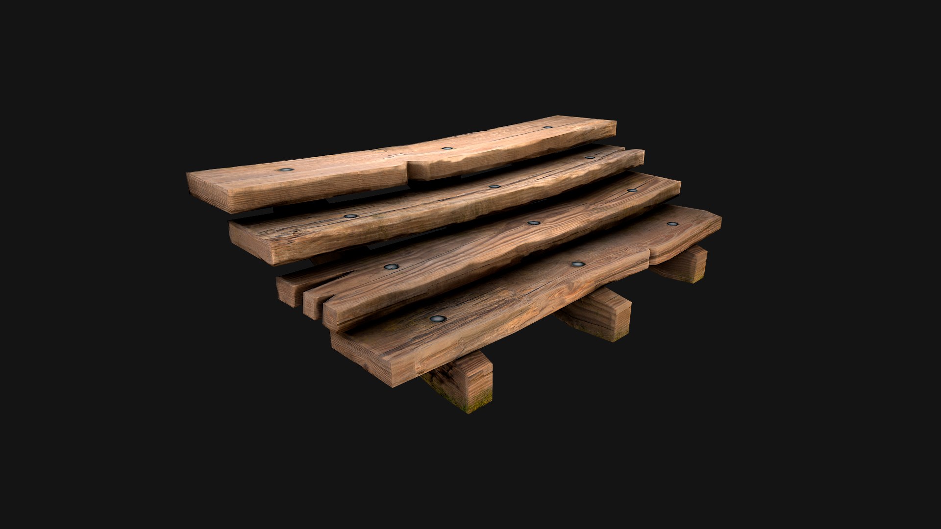Wooden Stairs 3D - TurboSquid 1868196