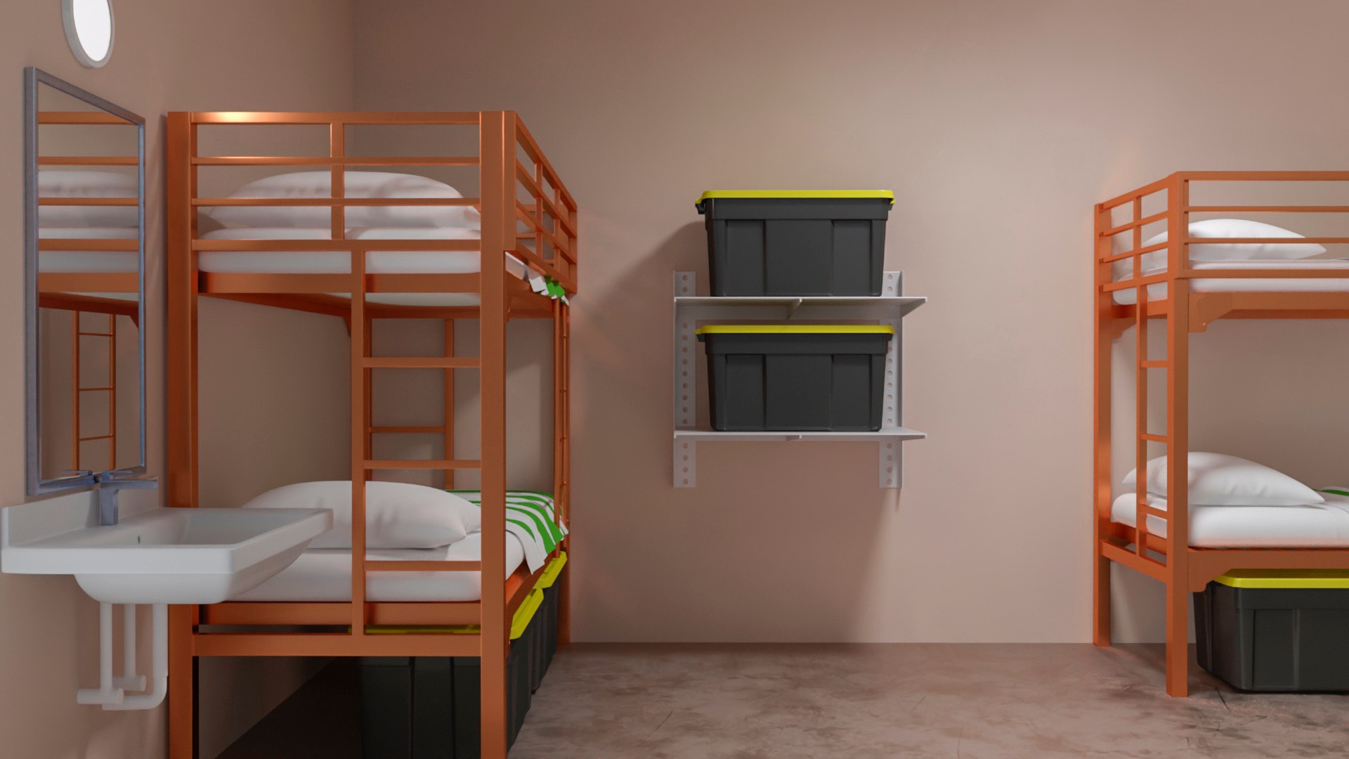 3D Homeless Shelter Interior - TurboSquid 2244950