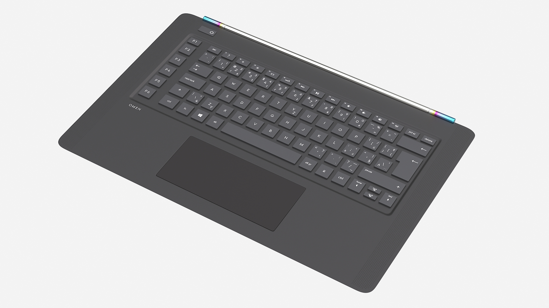 HP Omen 15 Laptop Keyboard With Touchpad Black 3D Model - TurboSquid ...