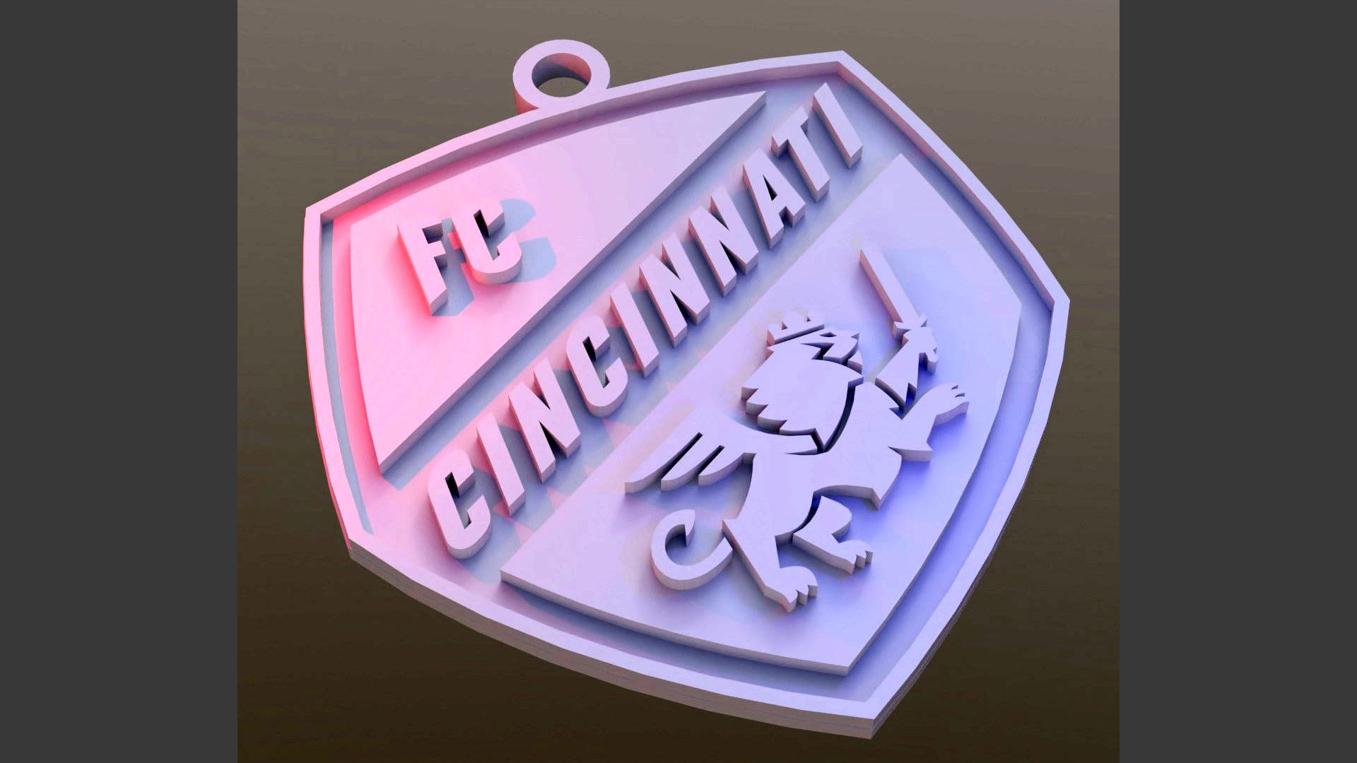 Cincinnati Club Logo Keychan Printable And Renderable 3D Model ...