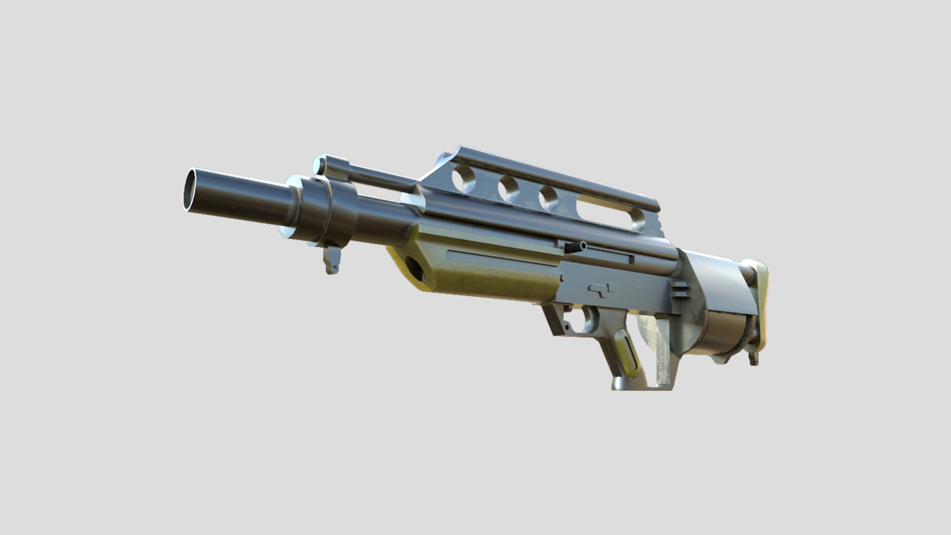 Slugger Gun II 3D Low Poly-Game Ready Gun Model- 012 3D - TurboSquid ...