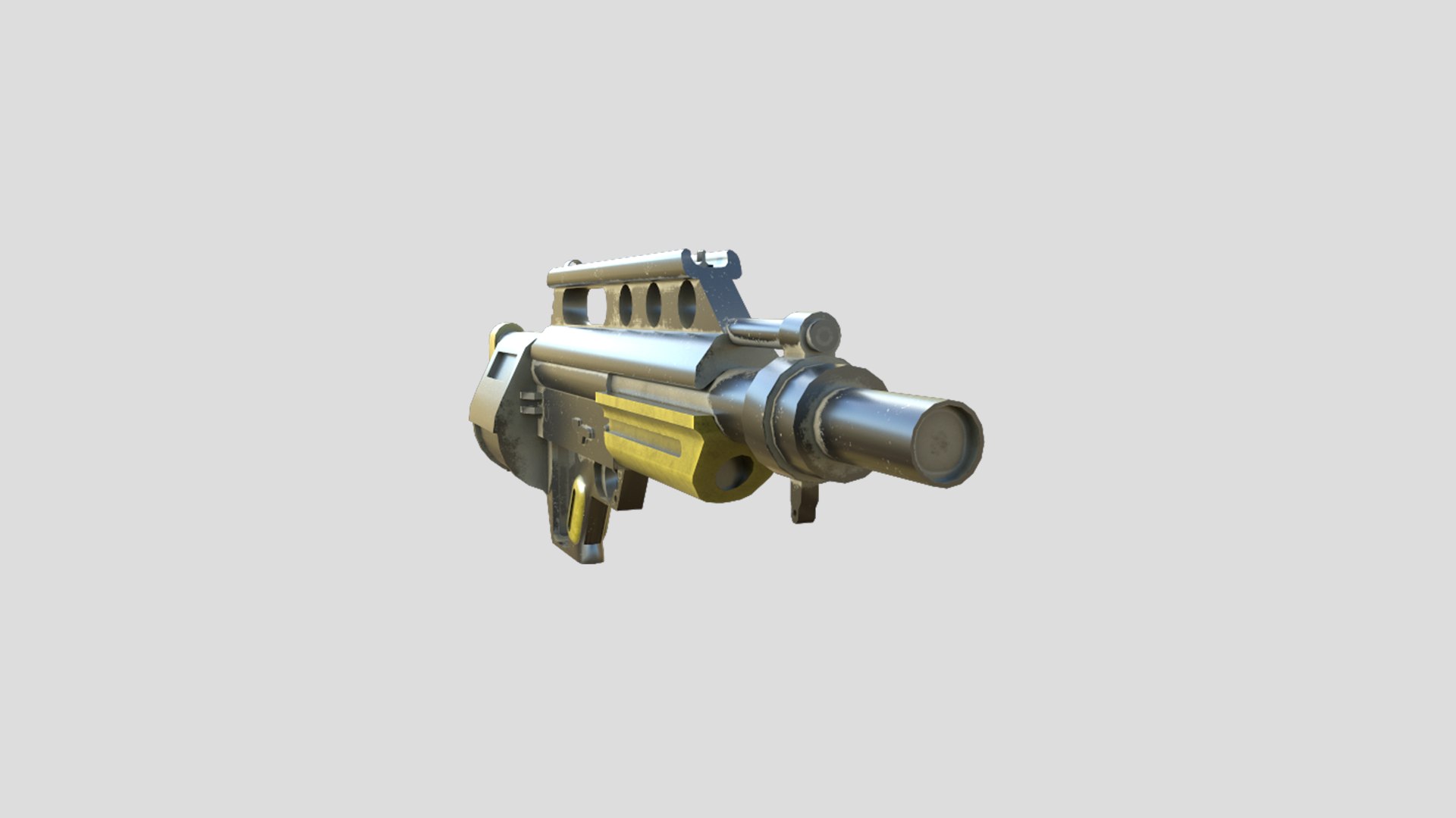 Slugger Gun II 3D Low Poly-Game Ready Gun Model- 012 3D - TurboSquid ...