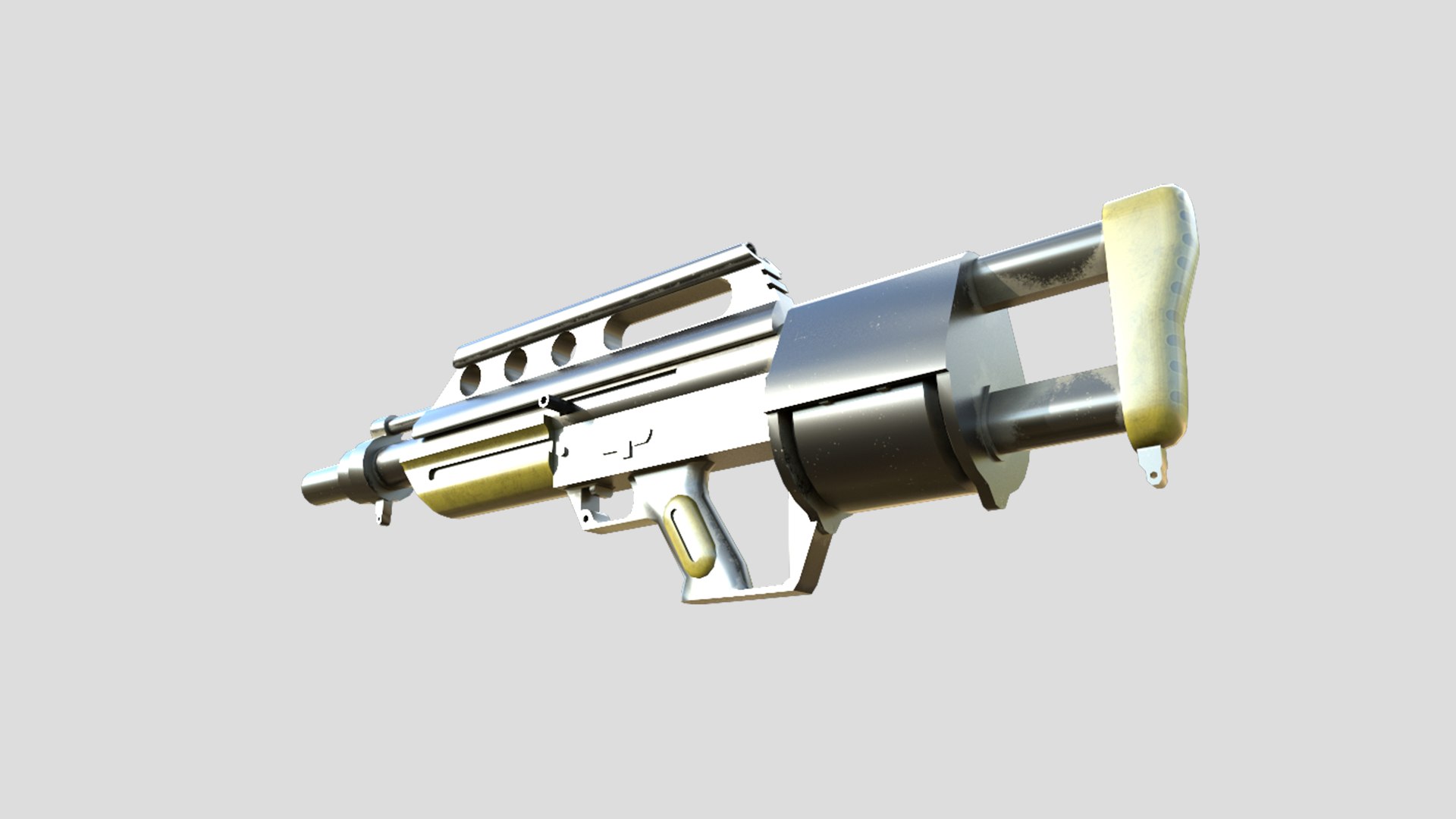 Slugger Gun II 3D Low Poly-Game Ready Gun Model- 012 3D - TurboSquid ...