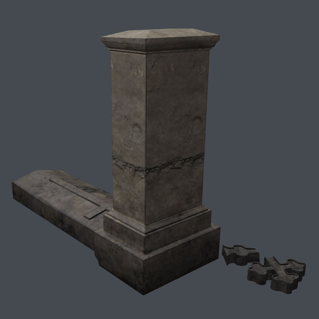 Gravestone Ready Unity 3d Model