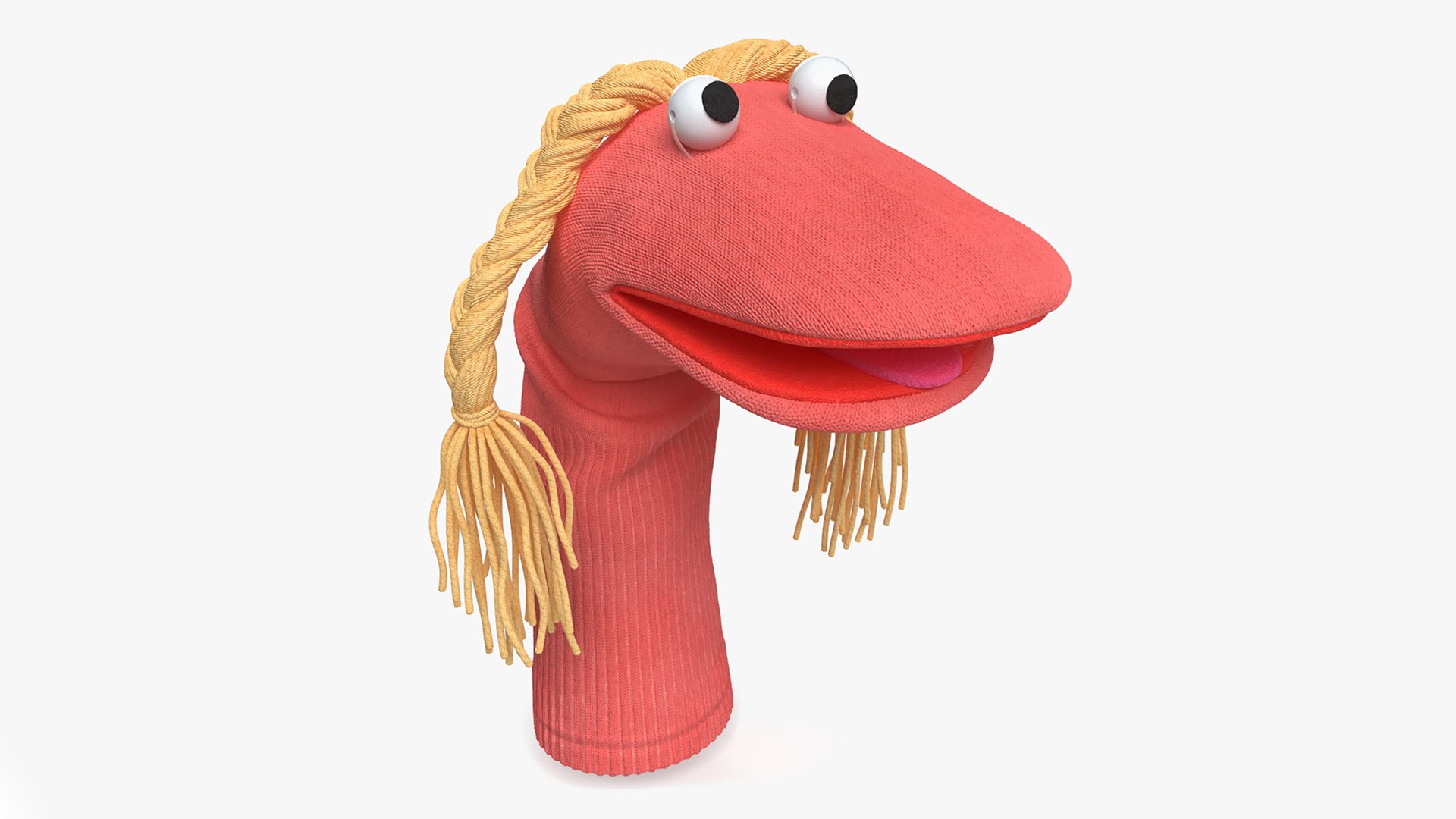 Sock Puppet Girl Pink Rigged For Cinema 4D Model - TurboSquid 2342676