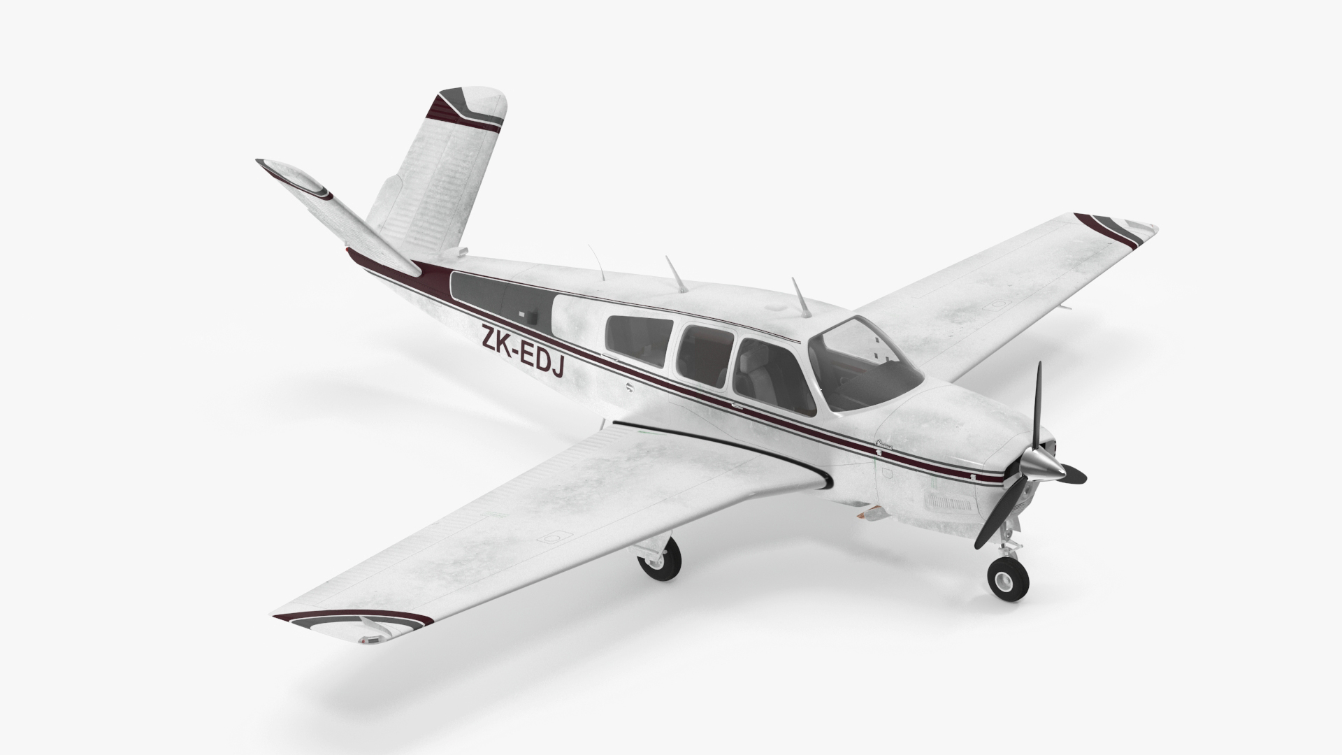 Propeller Aircraft Beechcraft Bonanza S35 Rigged For Cinema 4D 3D ...