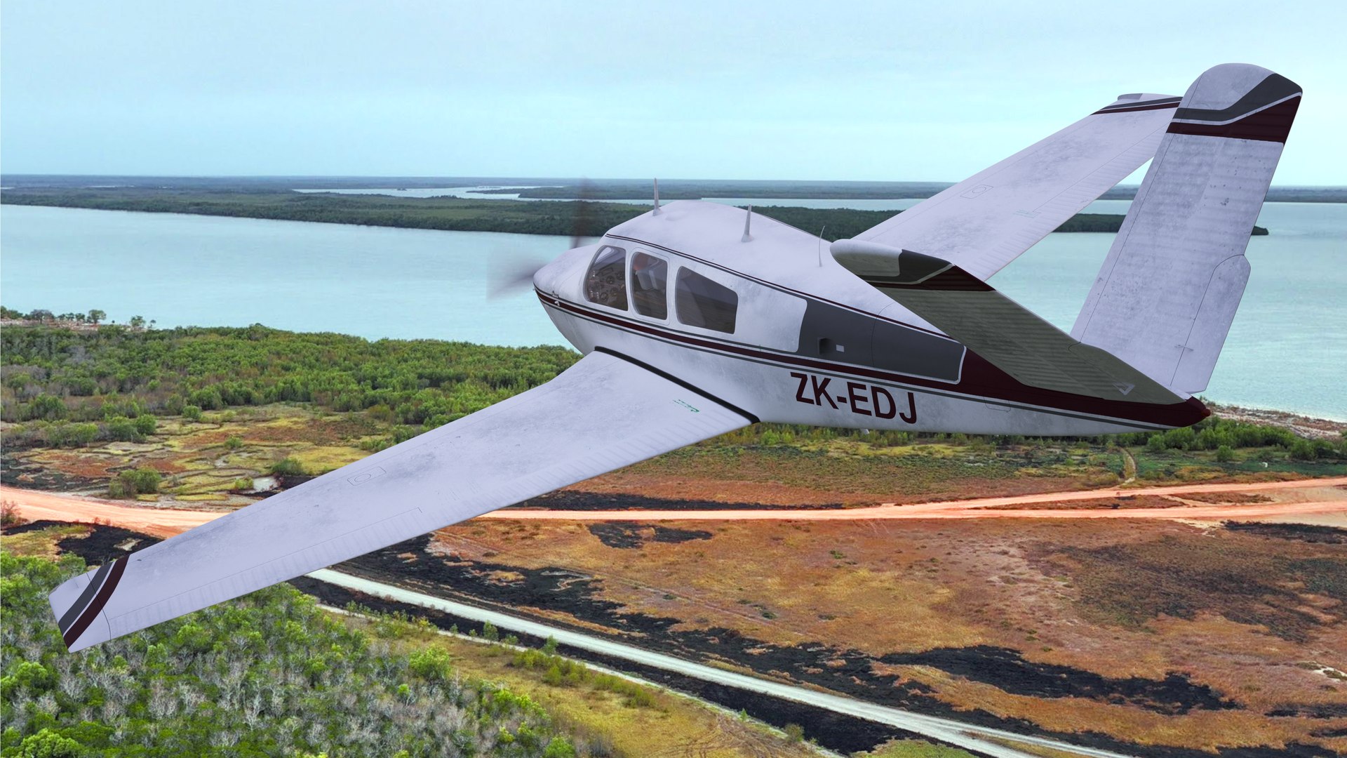 Propeller Aircraft Beechcraft Bonanza S35 Rigged For Cinema 4D 3D ...