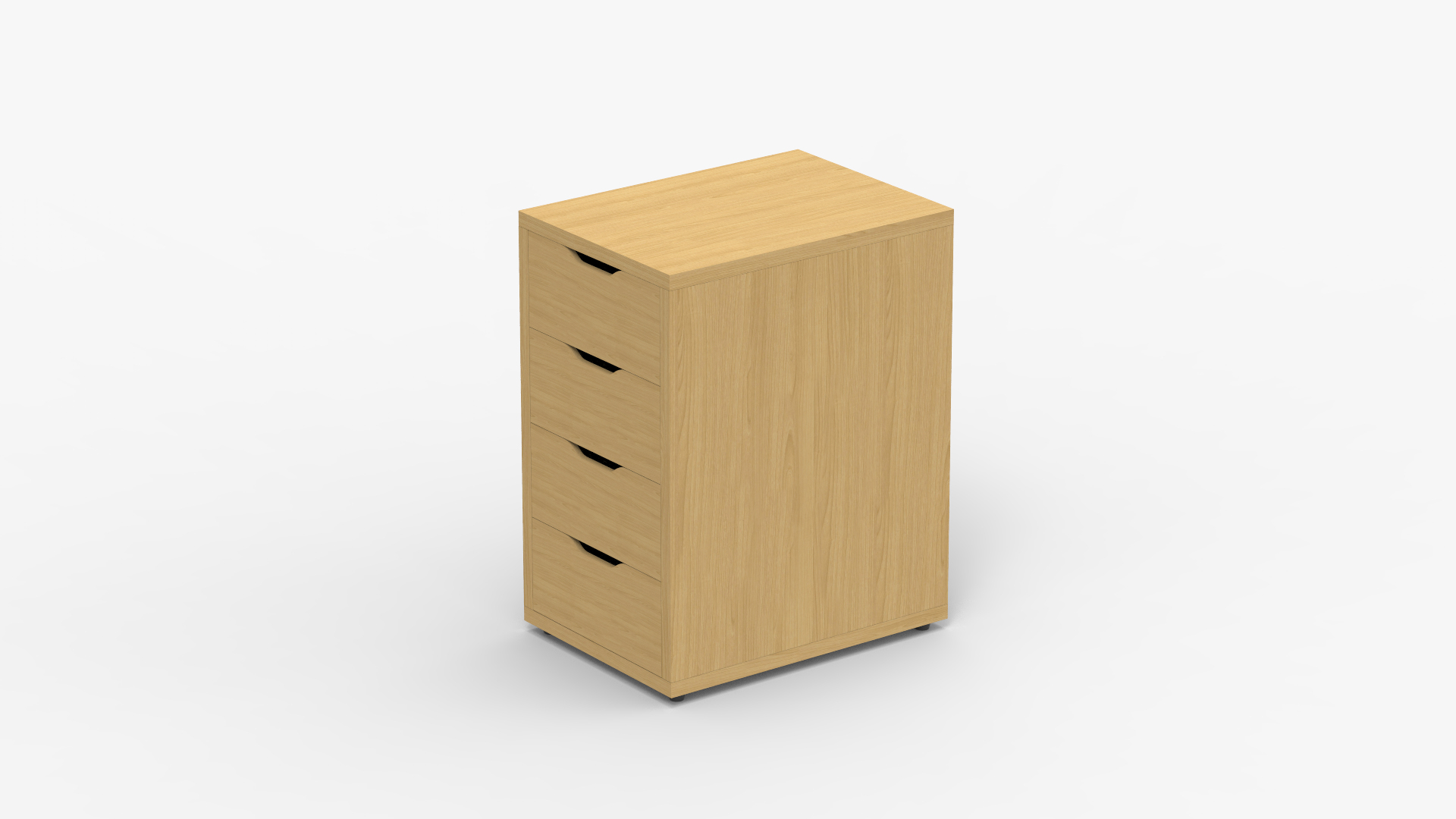 3D Model Wooden Drawer Unit - TurboSquid 2289007