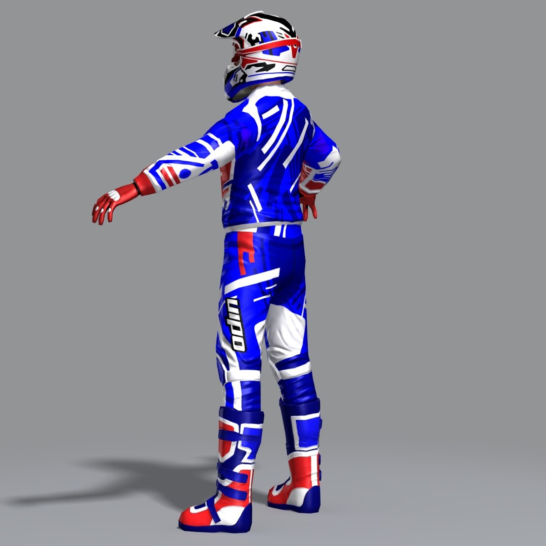 Realistic Rider 3d Model
