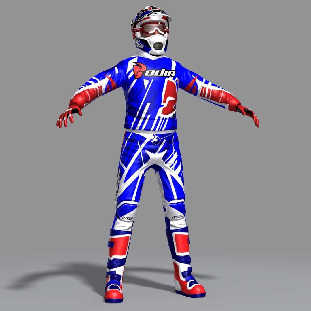 Realistic Rider 3d Model