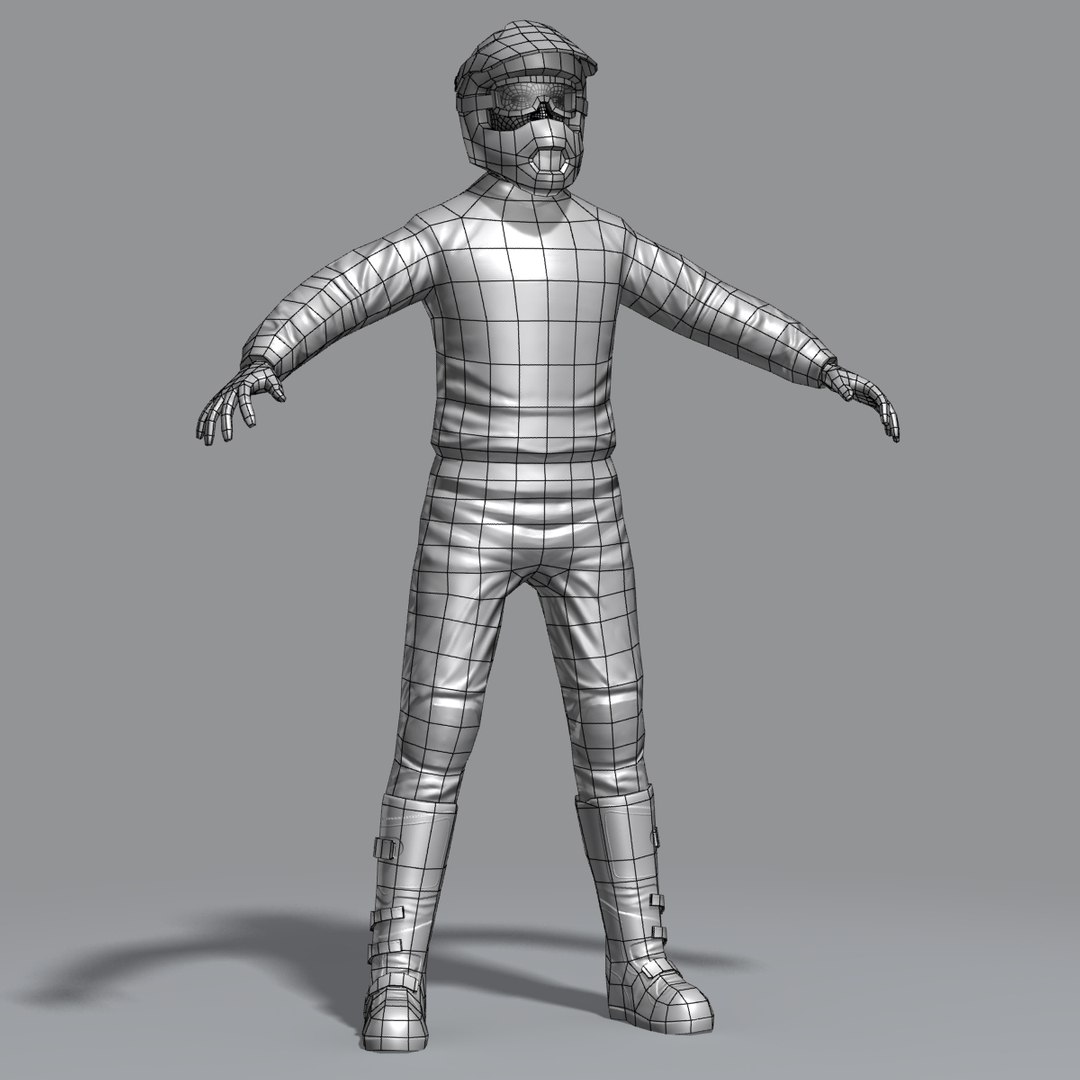 Realistic Rider 3d Model