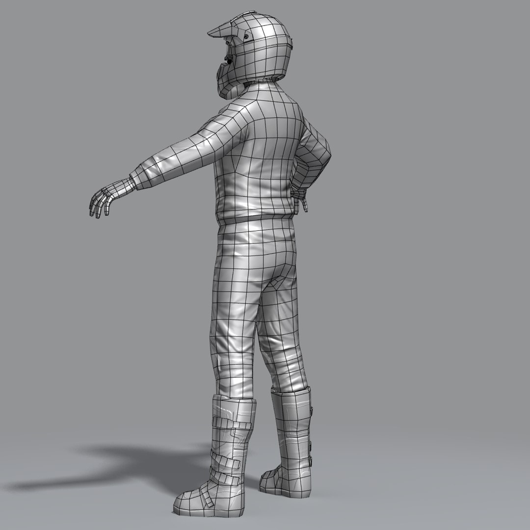 Realistic Rider 3d Model