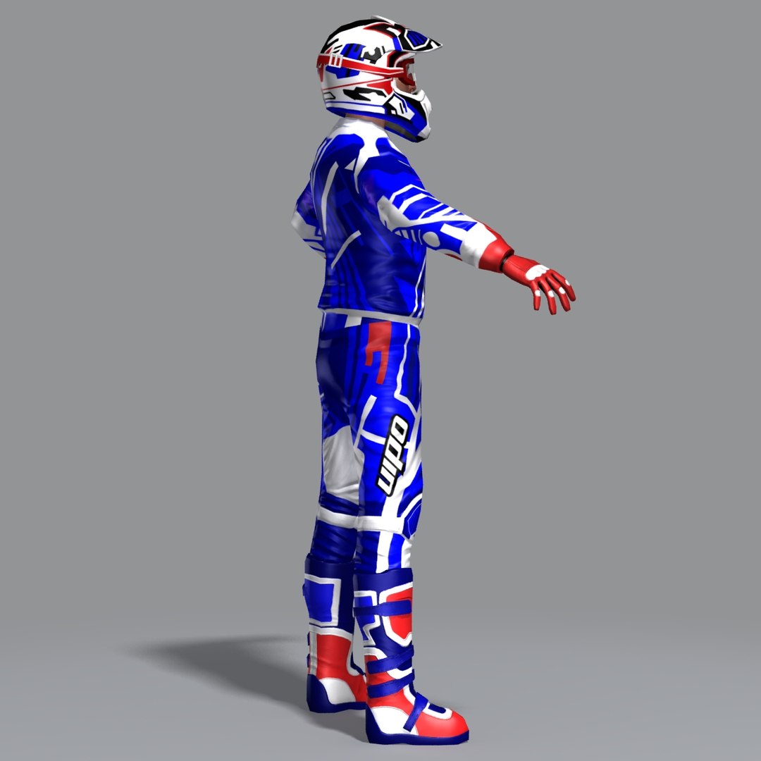 Realistic Rider 3d Model