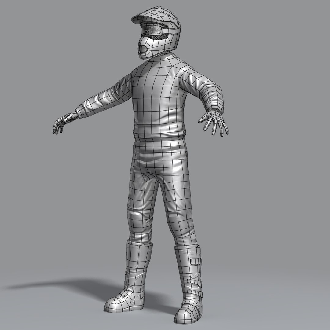 Realistic Rider 3d Model