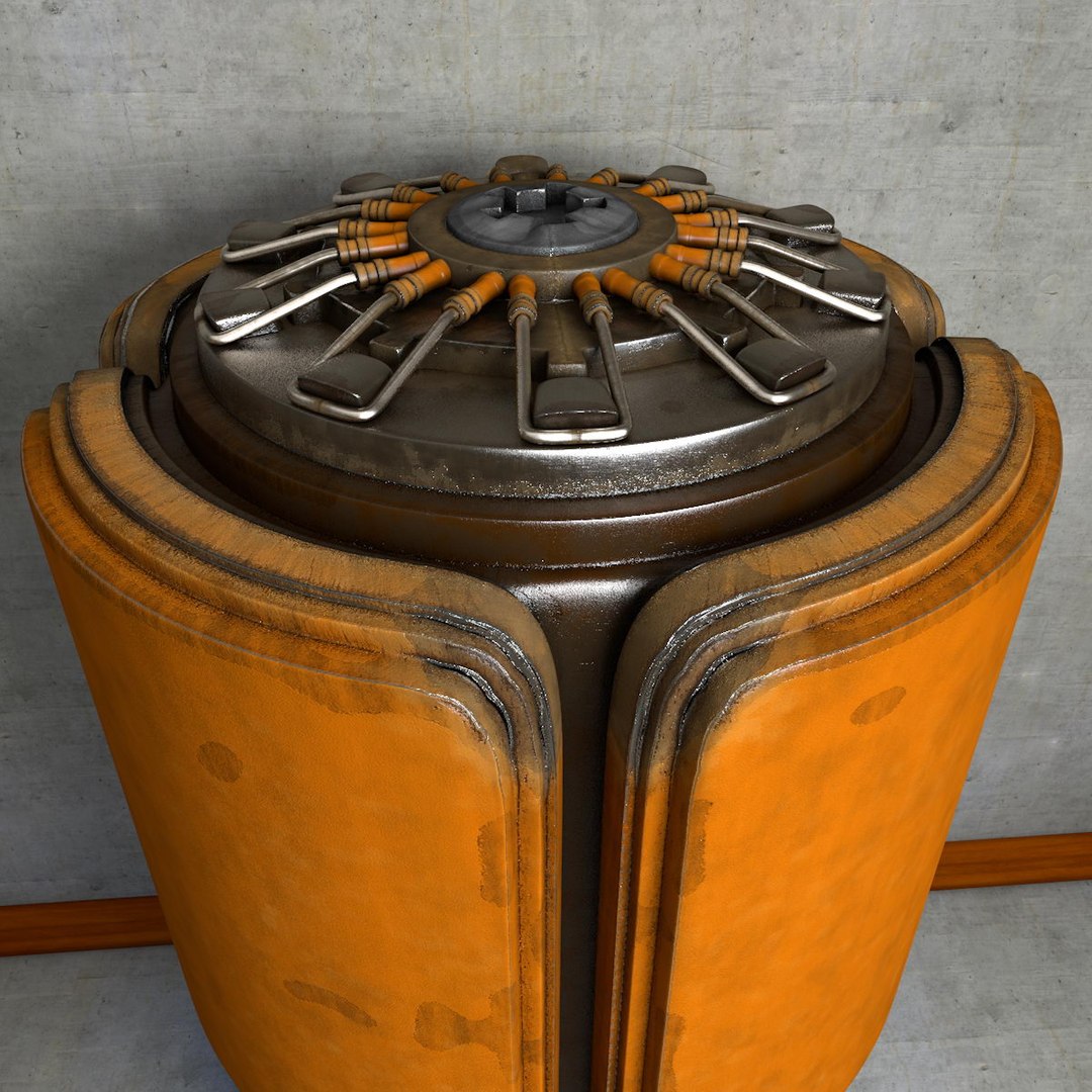 3d model of metal container scifi
