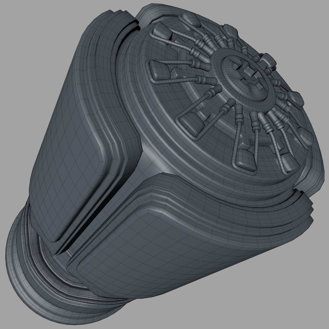 3d model of metal container scifi