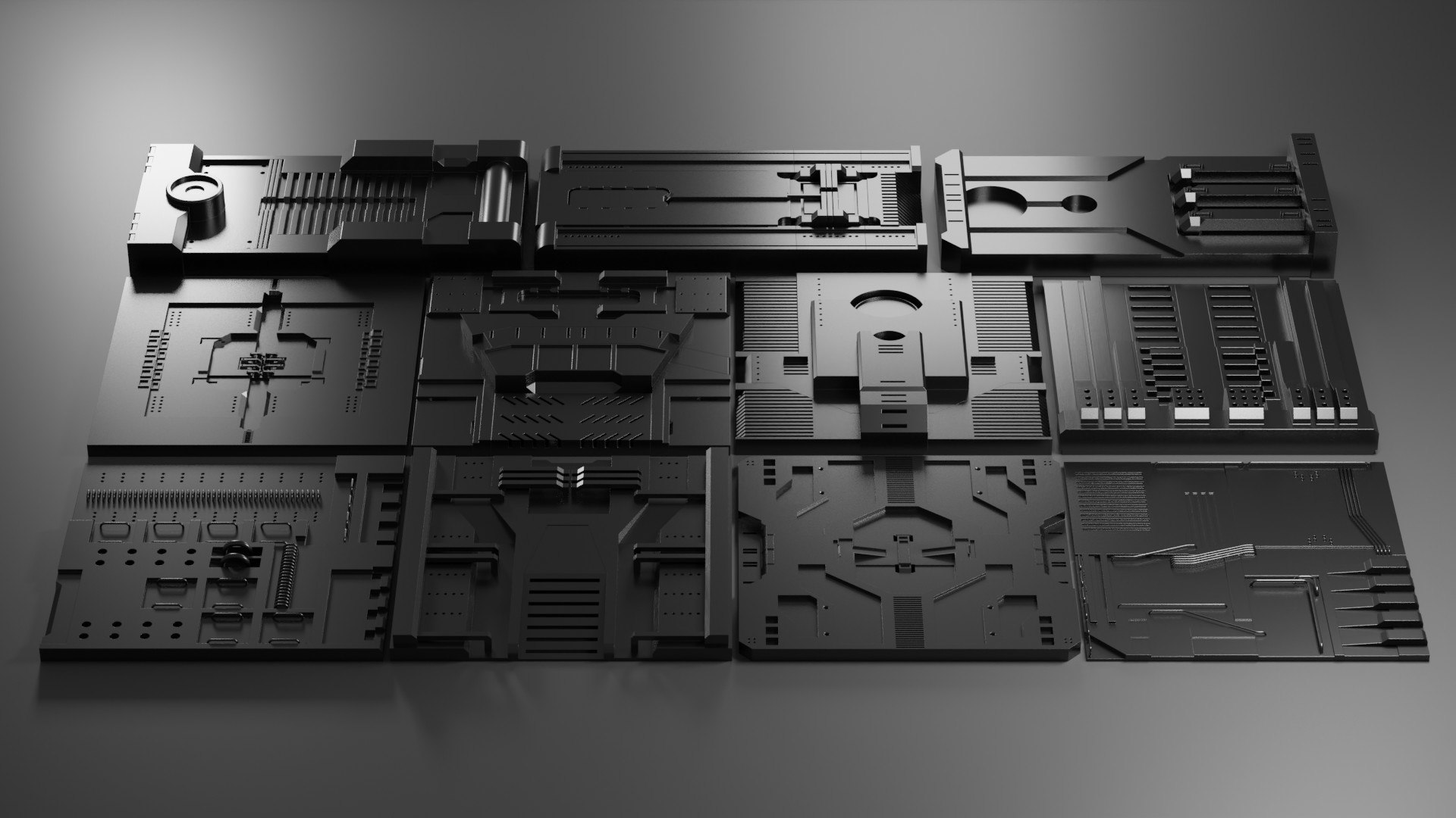 Hard Surface Panels Volume 1 3D model - TurboSquid 1799695