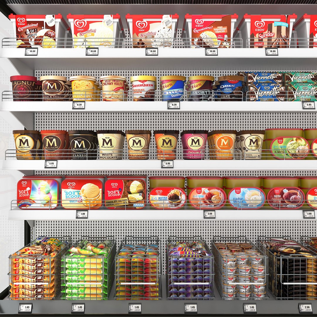 3D Ice Cream Display LB12 Model - TurboSquid 2039585