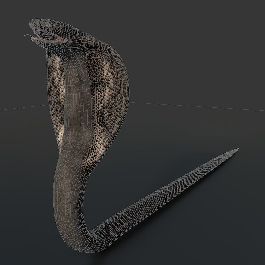 3ds King Cobra Snake