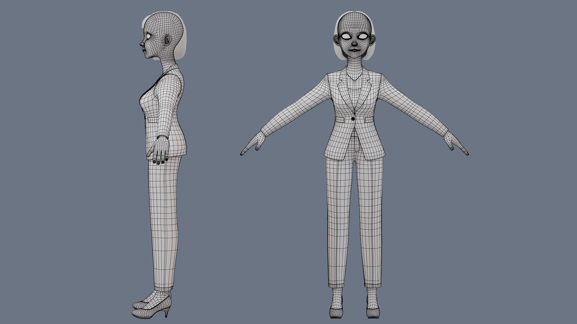 Cartoon Woman rig 3D model - TurboSquid 2150227