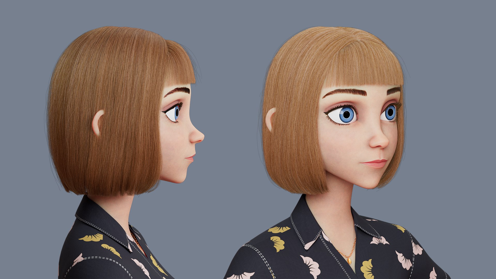 Cartoon Woman Rig 3D Model - TurboSquid 2150227
