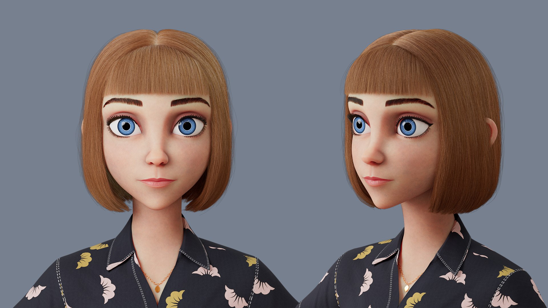 Cartoon Woman Rig 3D Model - TurboSquid 2150227