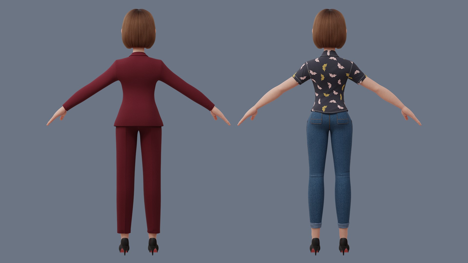 Cartoon Woman rig 3D model - TurboSquid 2150227
