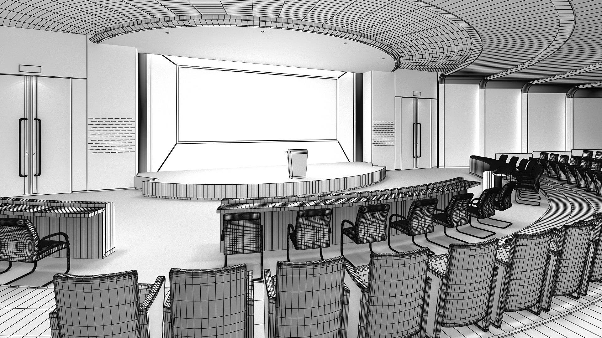 3D Model Lecture Hall 08 - TurboSquid 2121993