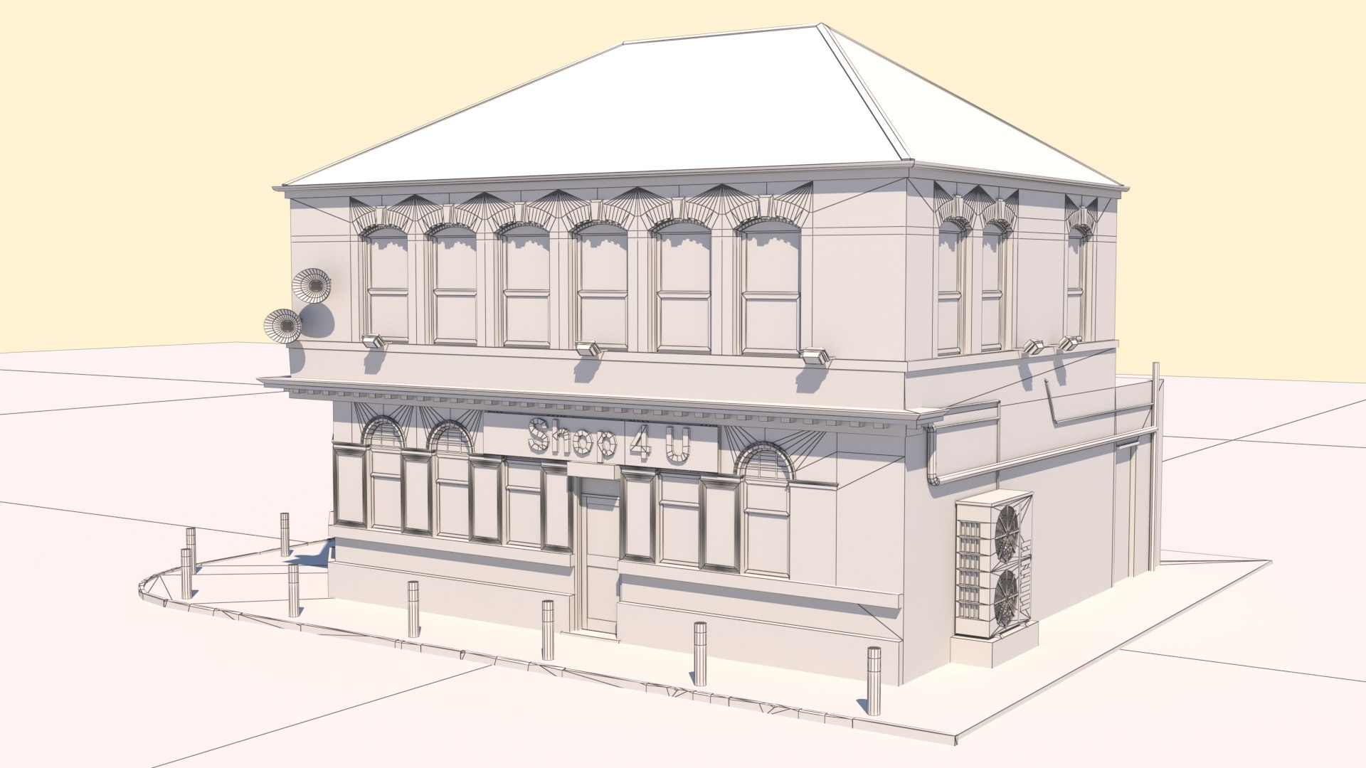 3D Stylized Shop Building 01 - Shop4U Model - TurboSquid 2103756