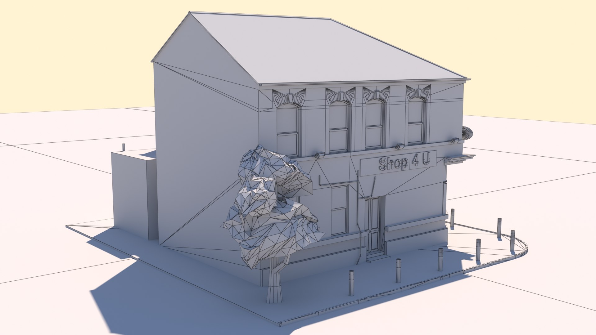 3D Stylized Shop Building 01 - Shop4U Model - TurboSquid 2103756