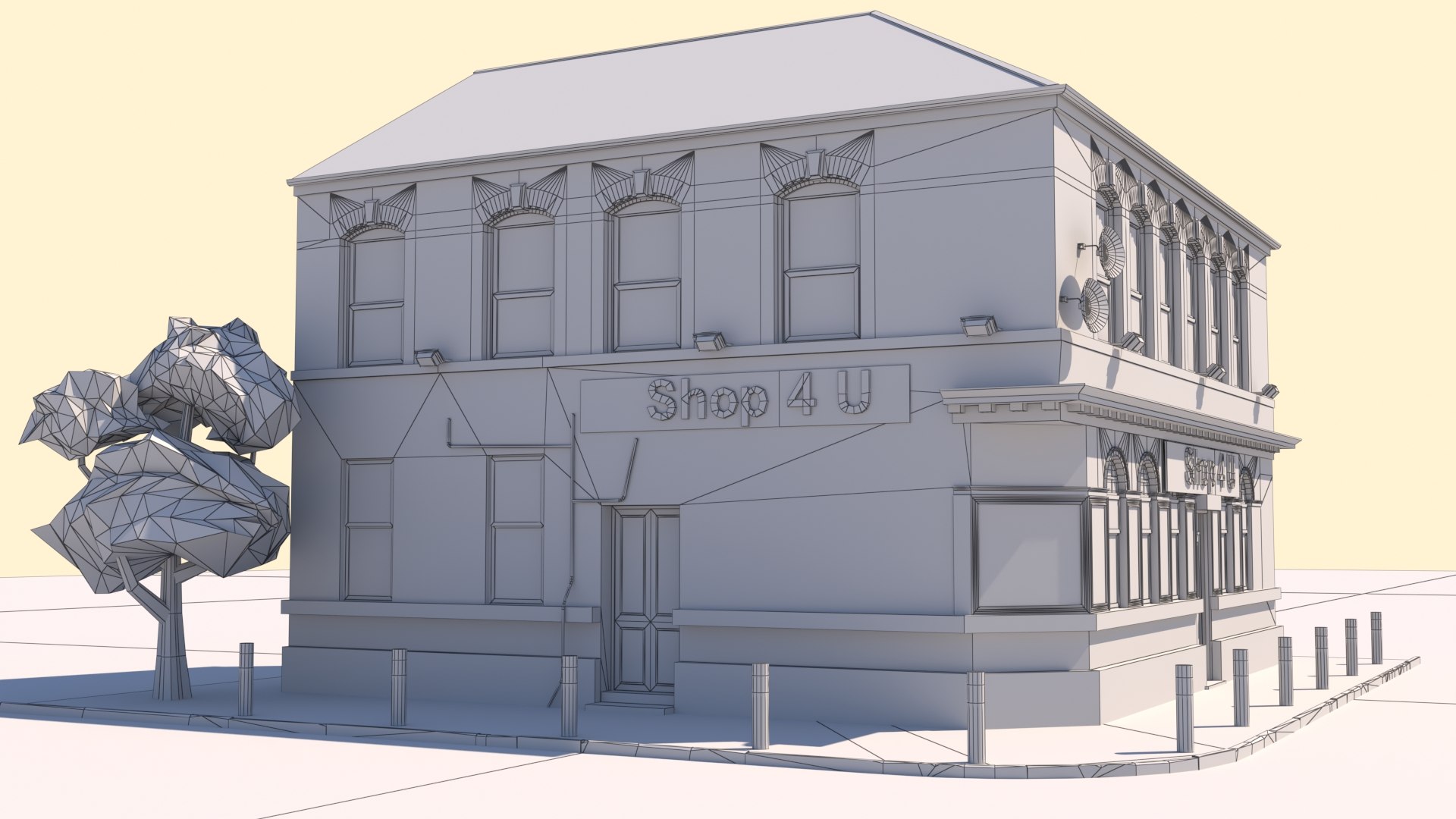 3D Stylized Shop Building 01 - Shop4U Model - TurboSquid 2103756