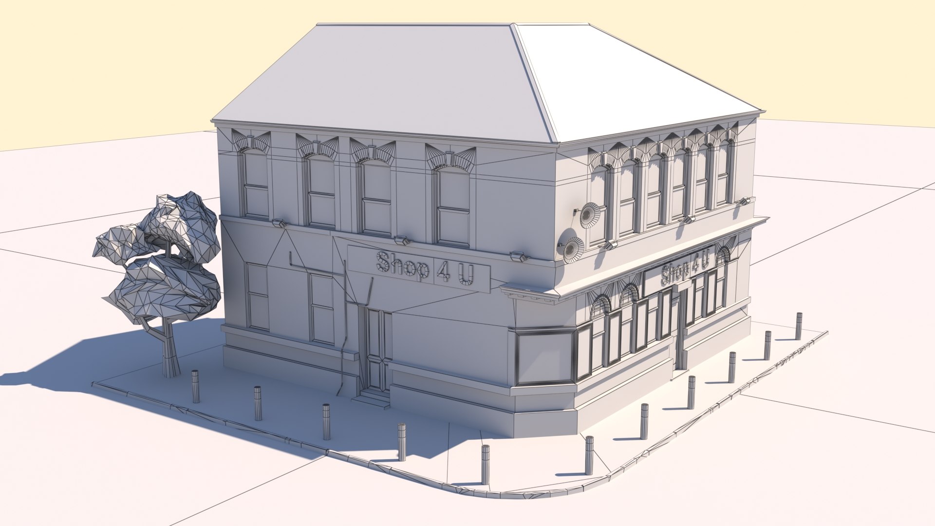 3D Stylized Shop Building 01 - Shop4U Model - TurboSquid 2103756
