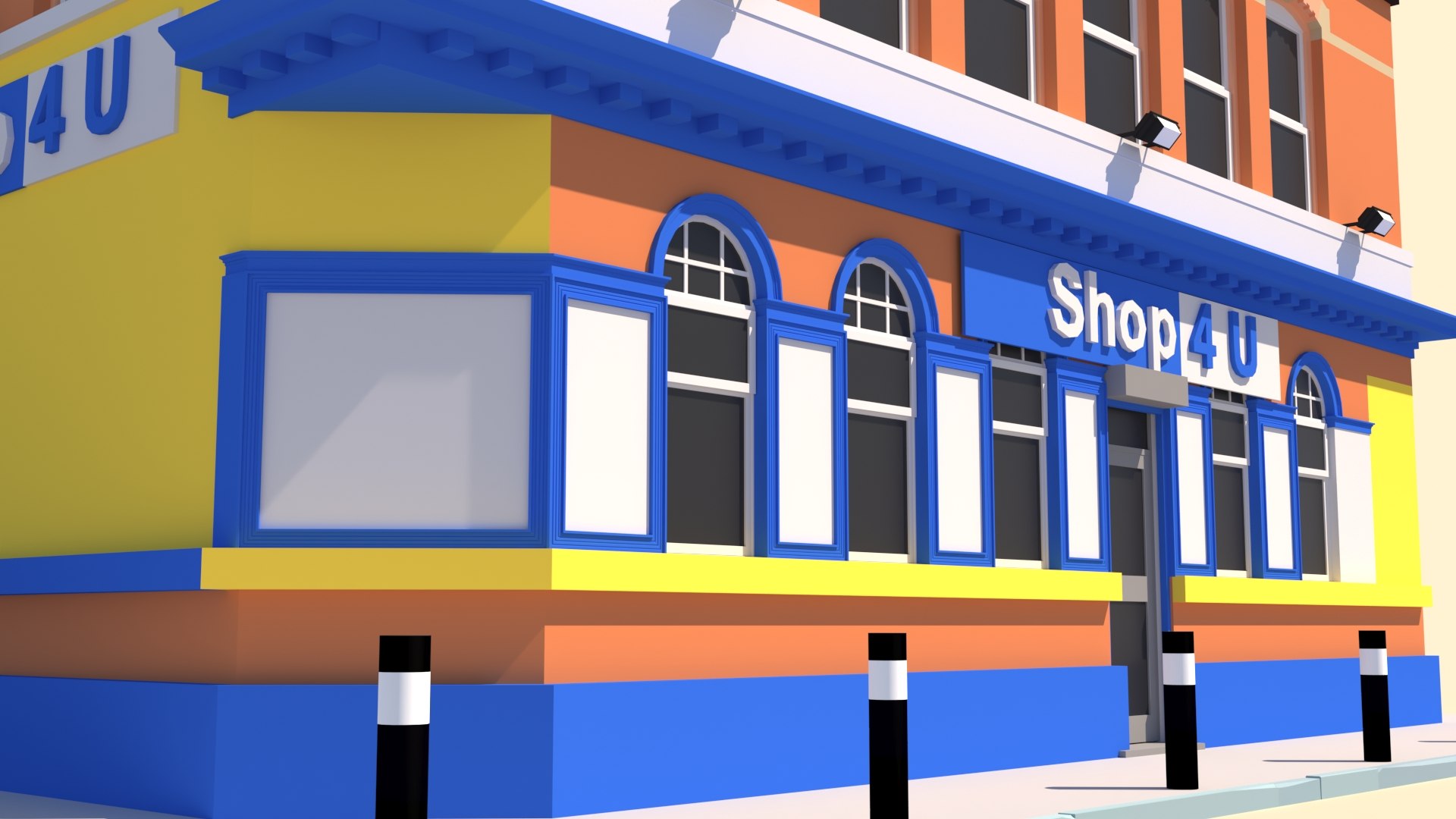 3D Stylized Shop Building 01 - Shop4U Model - TurboSquid 2103756