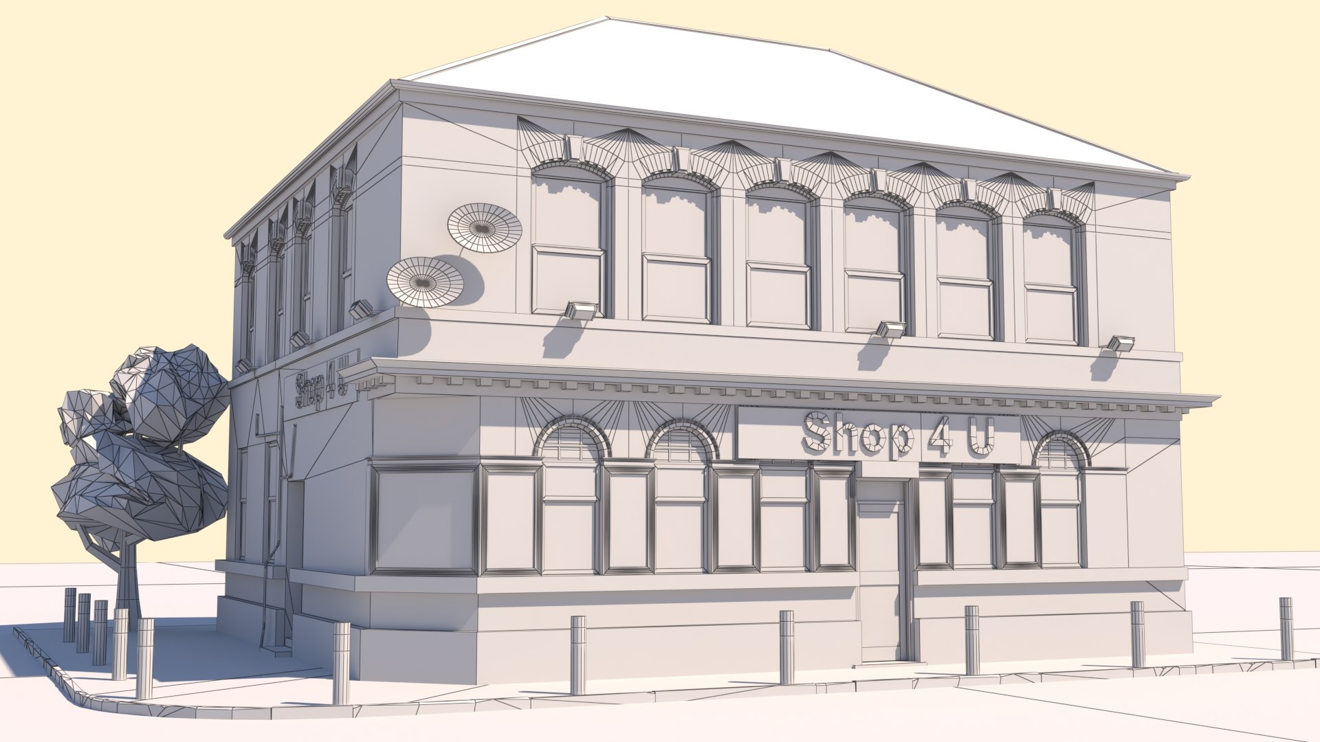 3D Stylized Shop Building 01 - Shop4U Model - TurboSquid 2103756