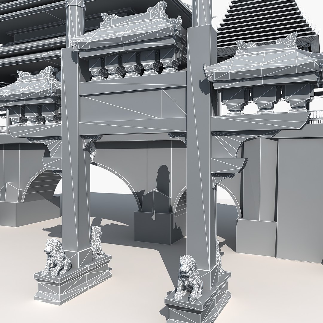 Gate Of Ancient Architecture 3 3D Model - TurboSquid 1807306