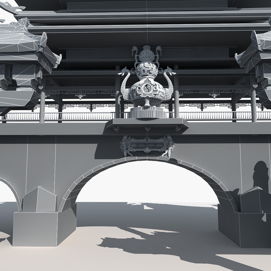 Gate Of Ancient Architecture 3 3D Model - TurboSquid 1807306