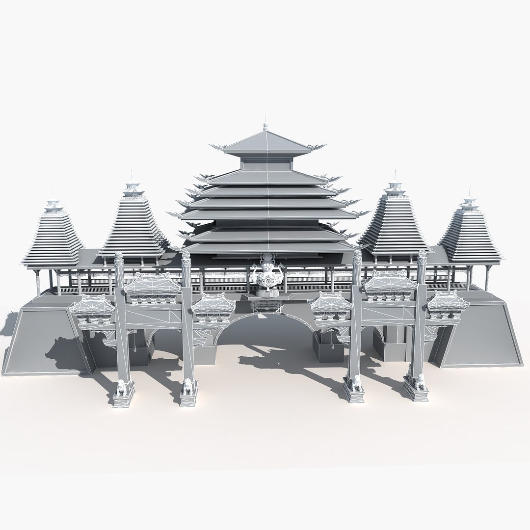 Gate Of Ancient Architecture 3 3D Model - TurboSquid 1807306