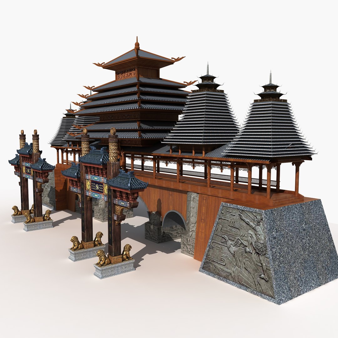 Gate Of Ancient Architecture 3 3D Model - TurboSquid 1807306