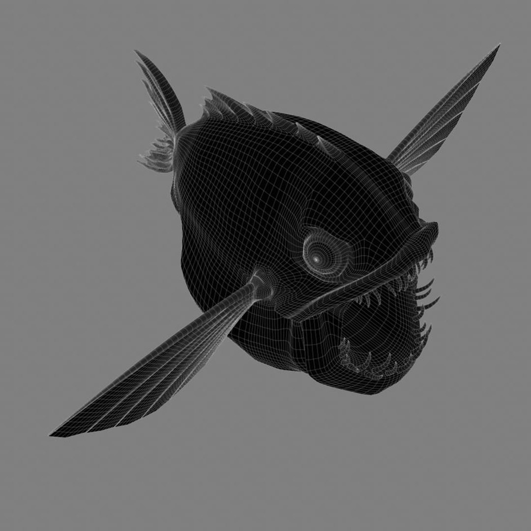Stylized Piranha 3d Model