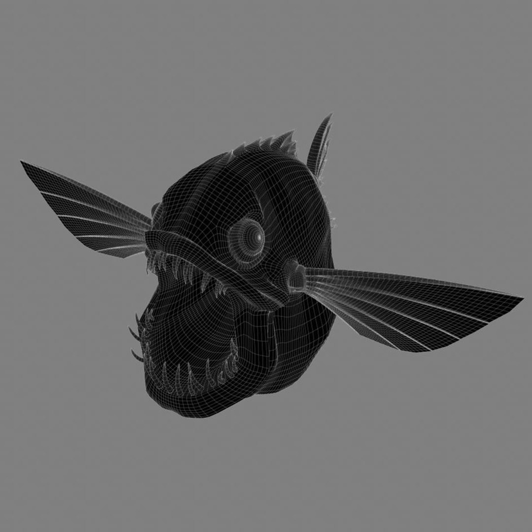 Stylized Piranha 3d Model