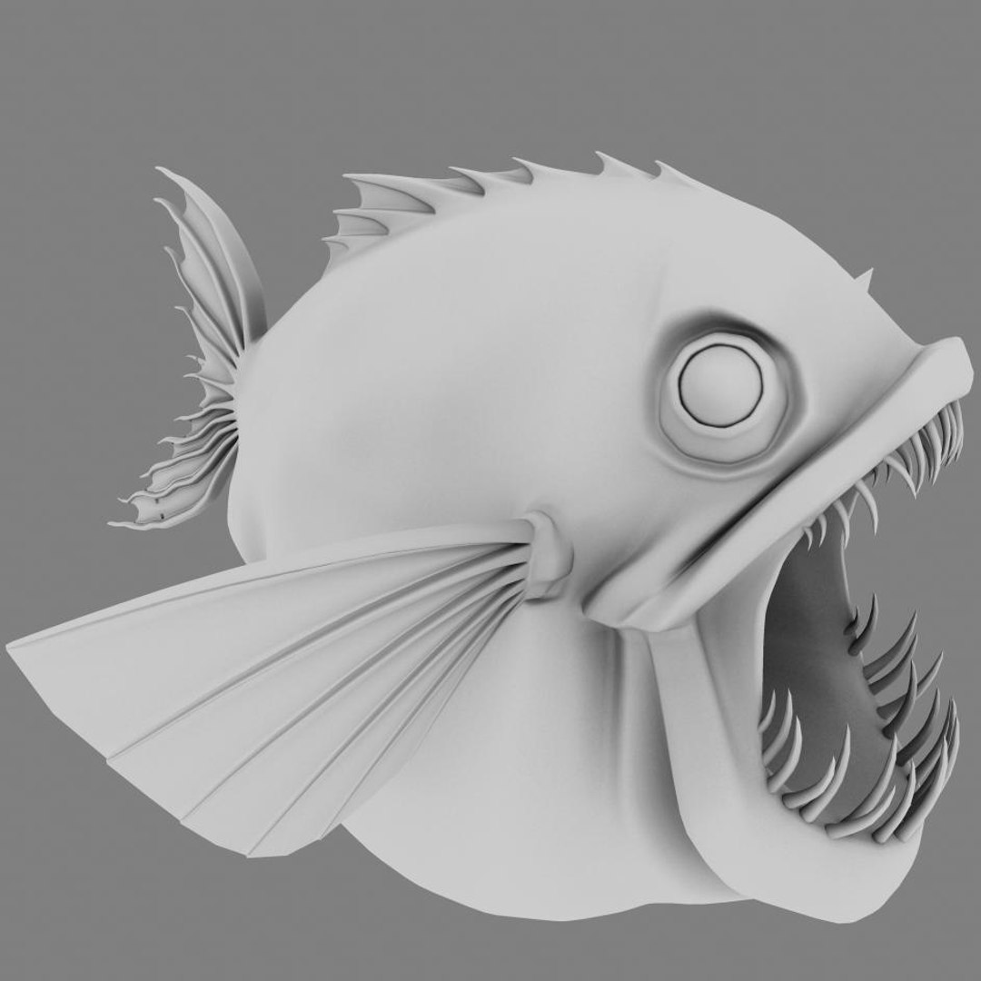 Stylized Piranha 3d Model