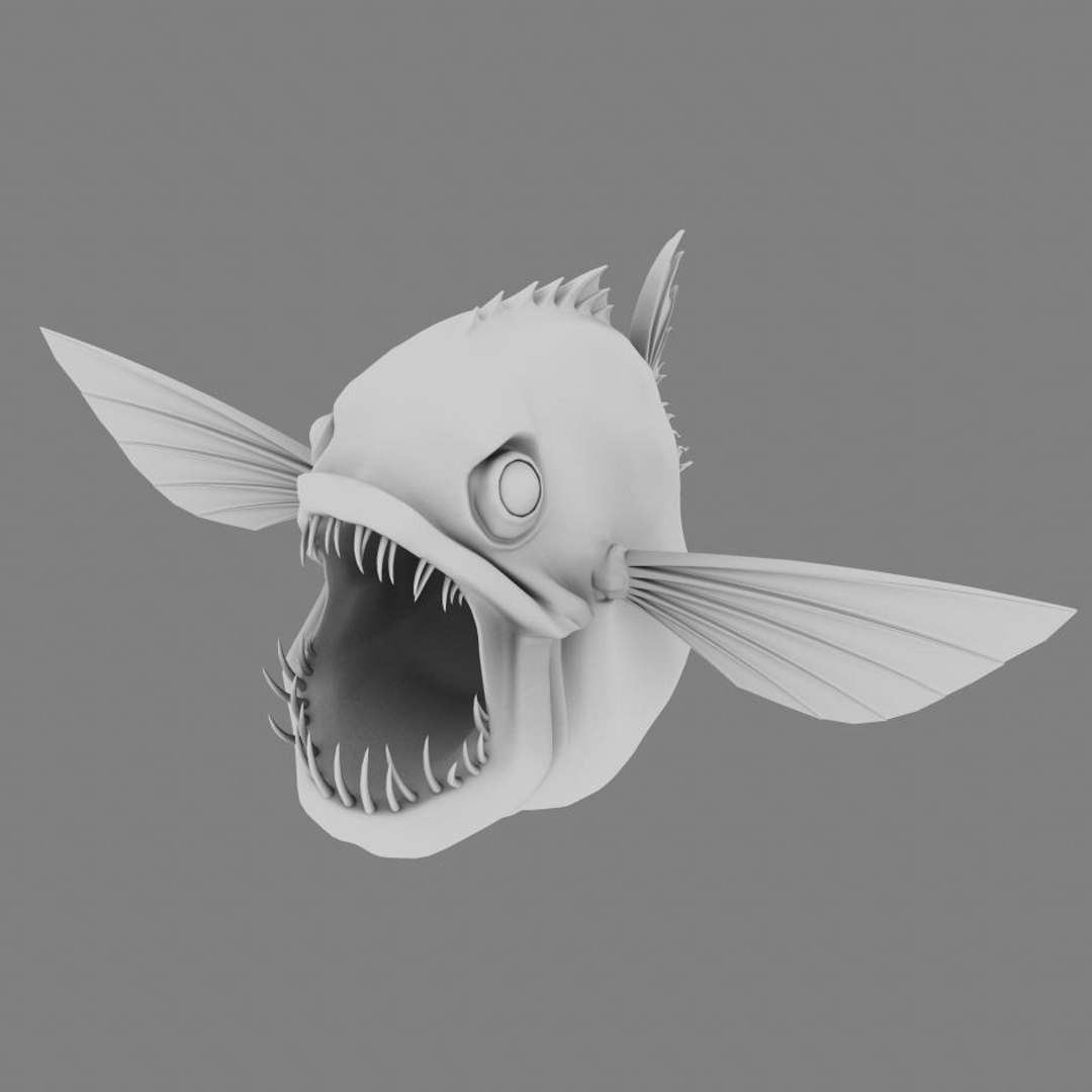 Stylized Piranha 3d Model