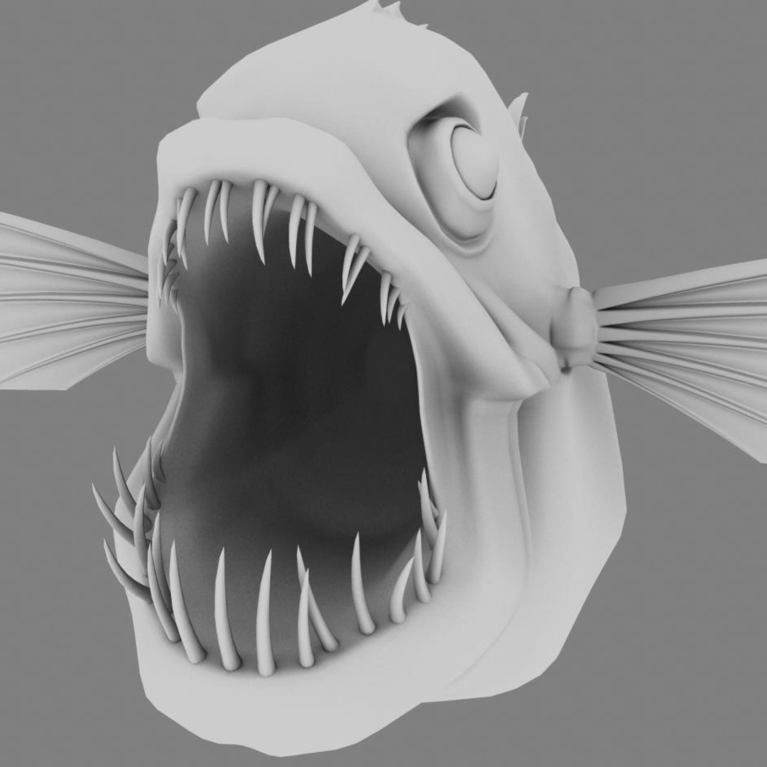 Stylized Piranha 3d Model
