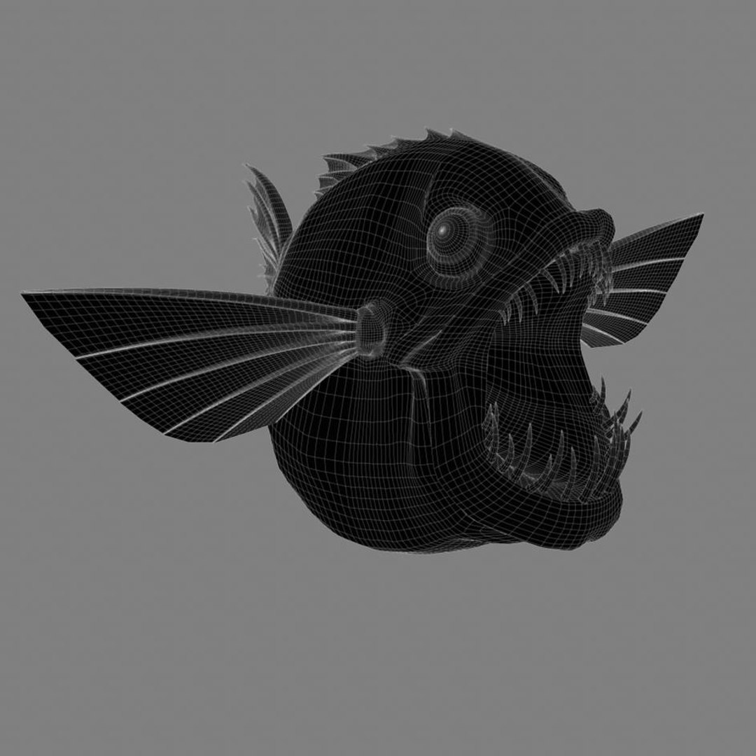 Stylized Piranha 3d Model