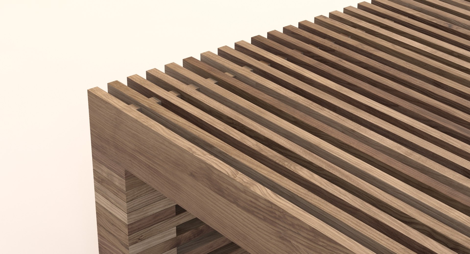 3d Reclaimed Timber Slat Model